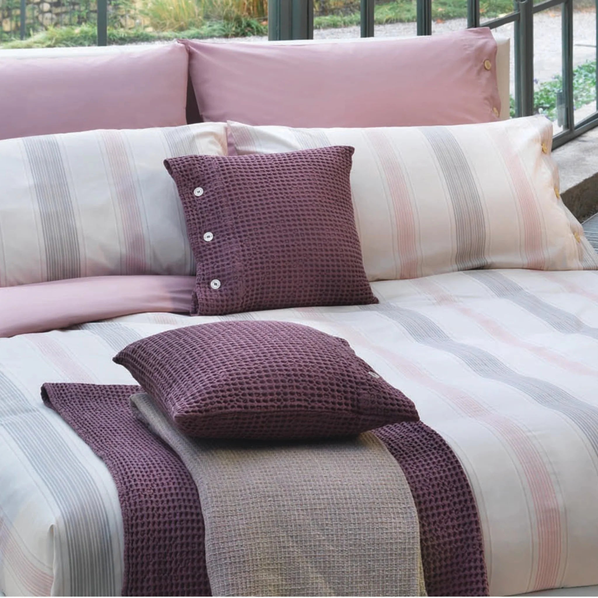 Parure Lenzuola in Percalle BELLORA - Regimental – SpugnaHome